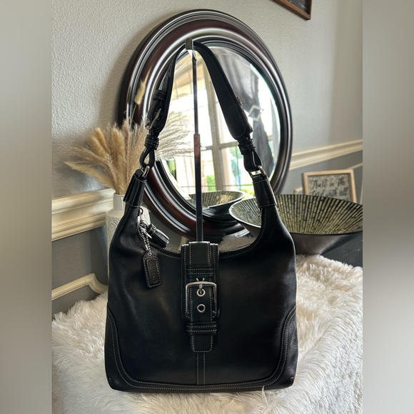 Coach | Bags | Euc Coach Black Leather Soho Hampton E5s 7463 Hobo Shoulder Handbag | Poshmark